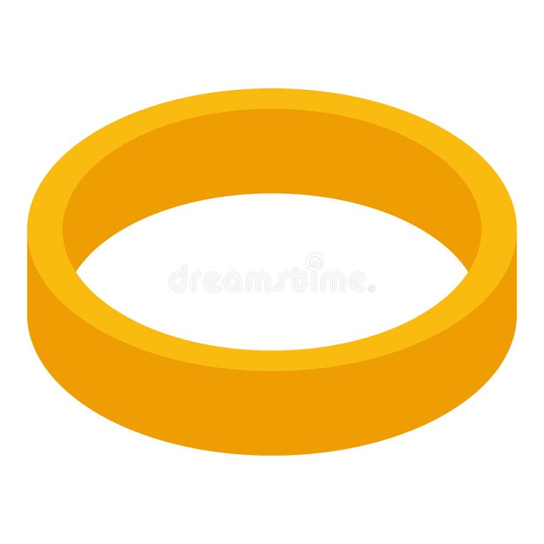 Gold Ring Icon, Isometric Style Stock Vector - Illustration of ...