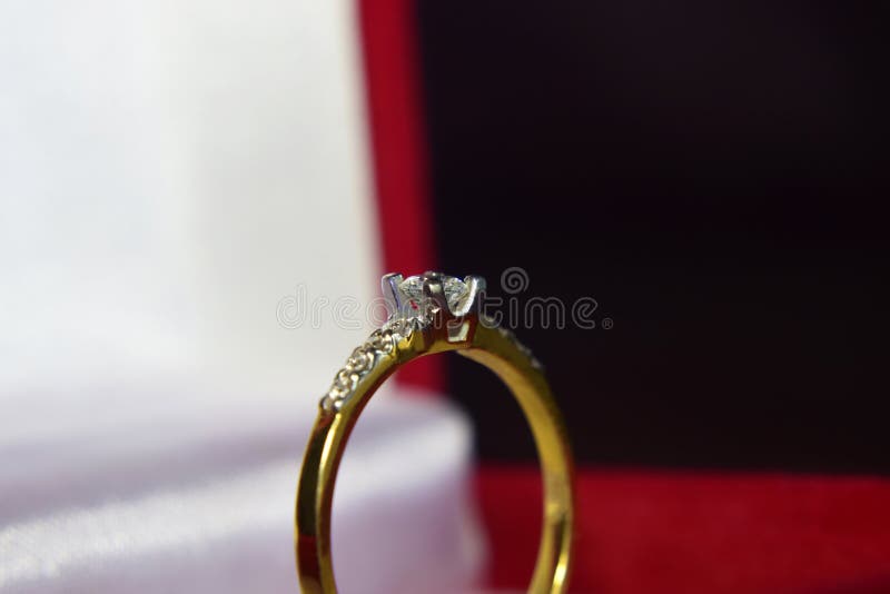 Gold Ring Set with Diamonds is an Expensive Luxury Stock Image - Image ...