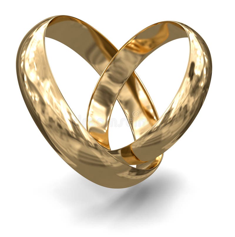 Gold Rings (clipping Path Included) Stock Illustration - Illustration ...