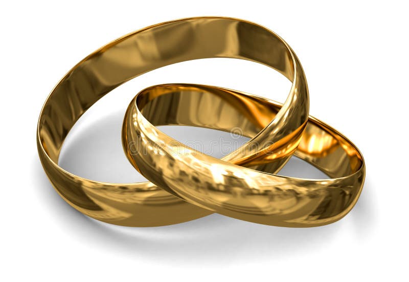 Gold Rings (clipping Path Included) Stock Illustration - Illustration ...
