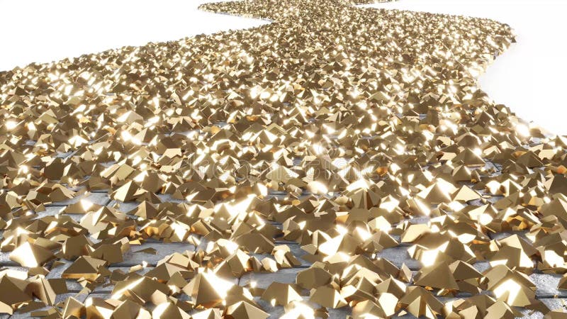 Gold Road Luxury Path Success Rich Goal 3d Stock Illustration ...