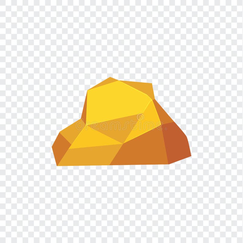 Gold Rock Boulder. Natural Shape Golden Stone Stock Vector ...