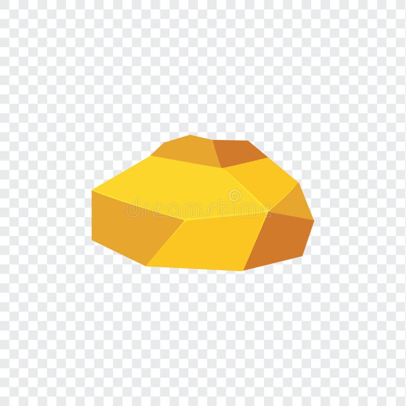 Gold Rock Boulder. Natural Shape Golden Stone Stock Vector ...
