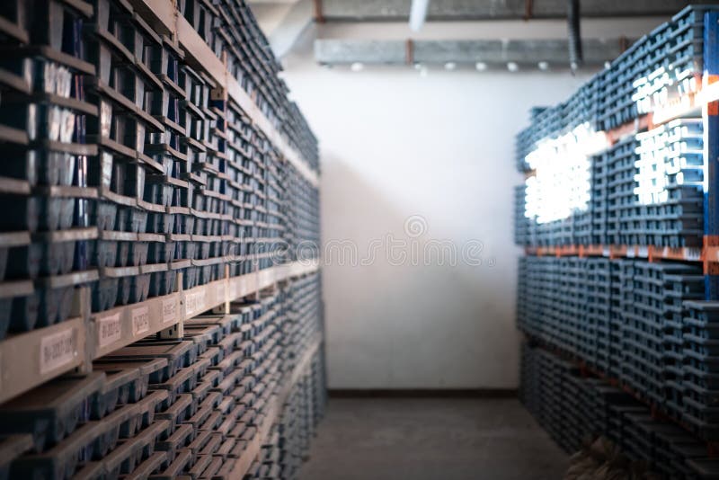 Gold Rock Core Drill Samples Storage Stock Photo - Image of drilling ...