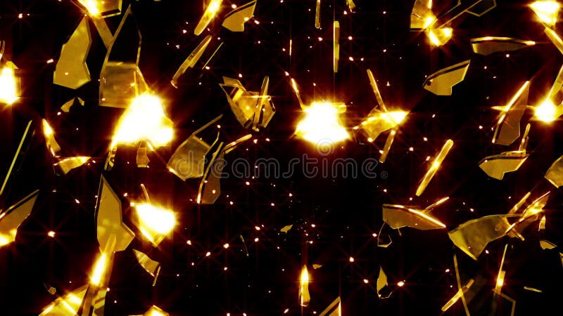 Gold Rock and Star Explosion Particle Animation Stock Footage - Video ...