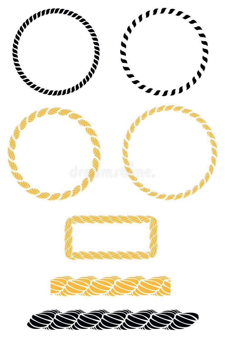 Gold Rope Borders Stock Illustrations – 199 Gold Rope Borders Stock ...
