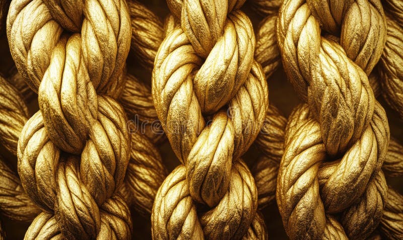Gold rope with knots in it stock photo. Image of boat - 351794980