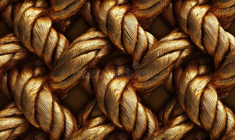 Gold Rope with a Gold Pattern Stock Photo - Image of cordage, cable ...