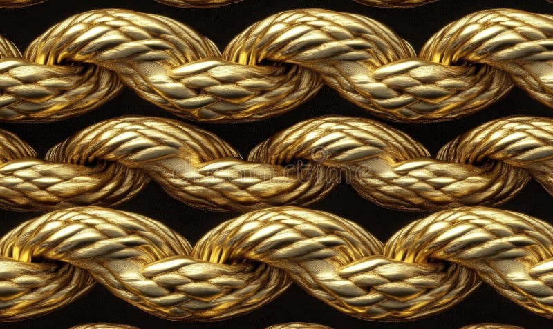 A Gold Rope is Shown in the Image Stock Photo - Image of material ...