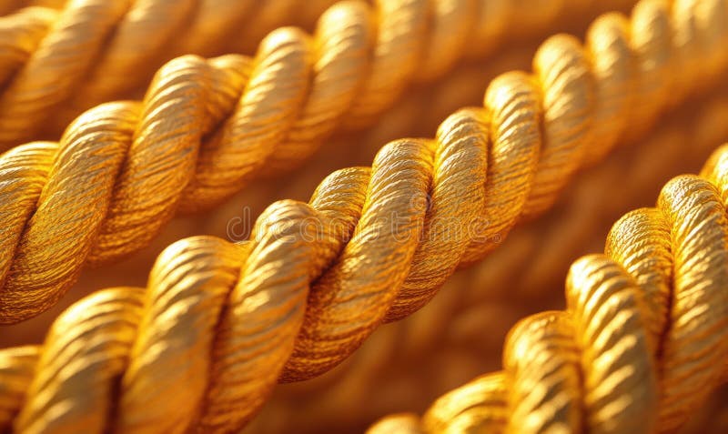 A Gold Rope is Shown in the Image Stock Illustration - Illustration of ...