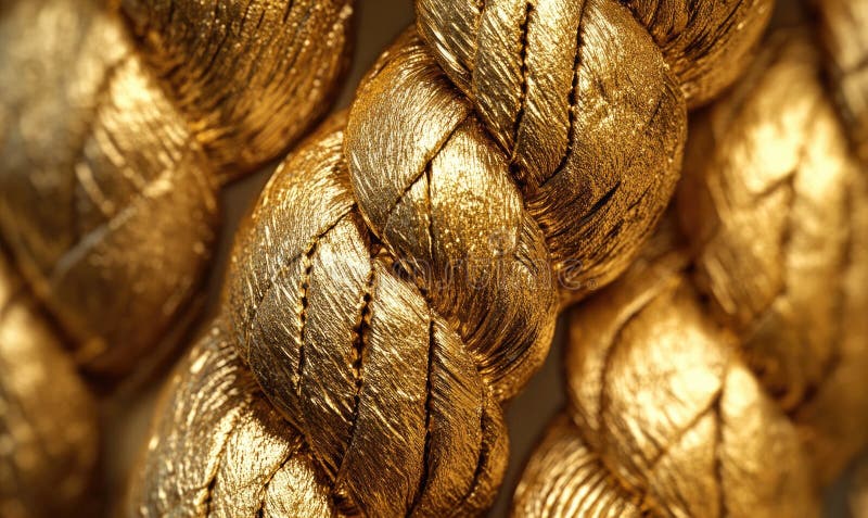 A Gold Rope is Shown in the Image Stock Image - Image of cloth, silk ...