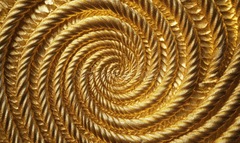A Gold Rope is Twisted into a Spiral Stock Photo - Image of gold ...