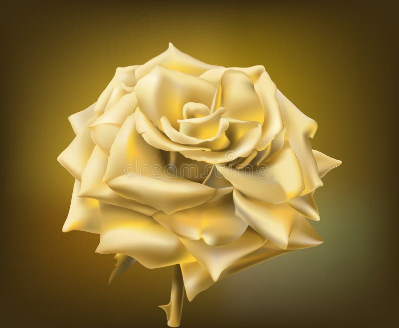 Gold Rose. stock vector. Illustration of gold, beauty - 86462732