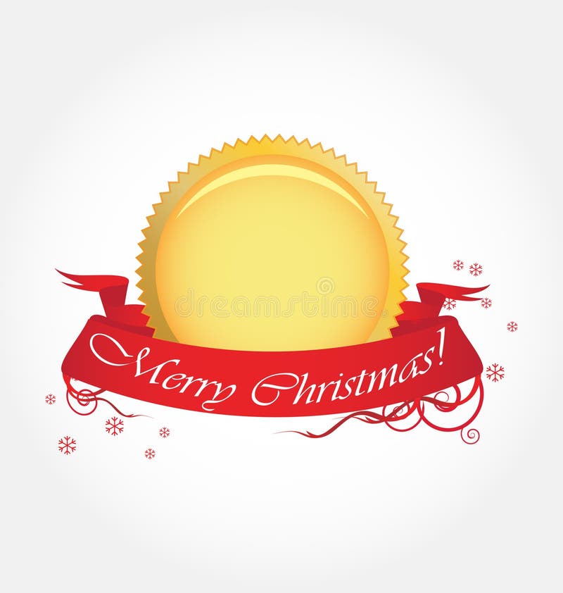 Gold Rosette Vector Icon, Flat Cartoon Golden Blank Award Label or ...