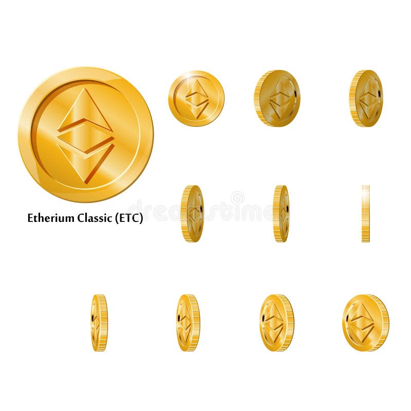 Gold Rotate Etherium Frames Stock Vector - Illustration of currency ...