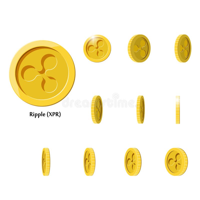 Coin Rotate Sprite Sheet stock vector. Illustration of money - 111374338