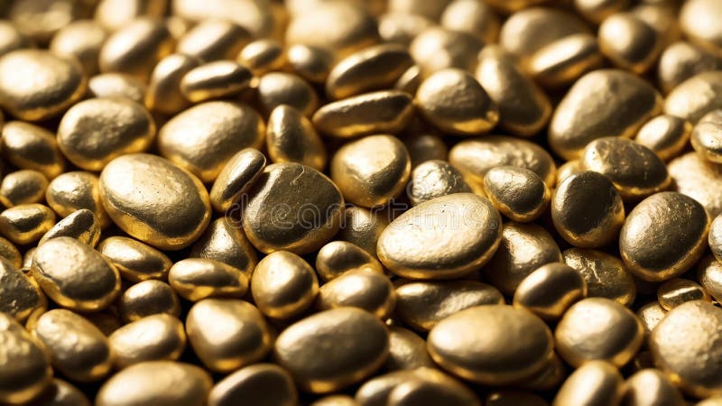 Gold Rough Pebbles Flat Surface Texture Backg Ai Generated Stock ...