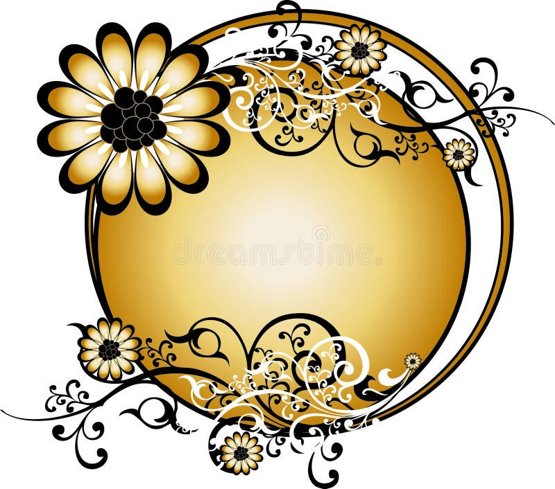 Gold Round Background Vector Stock Vector - Illustration of decoration ...
