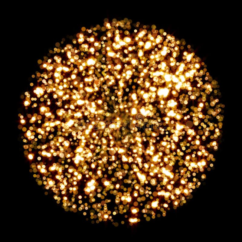 Gold Round Glitter Background Stock Illustration - Illustration of ...