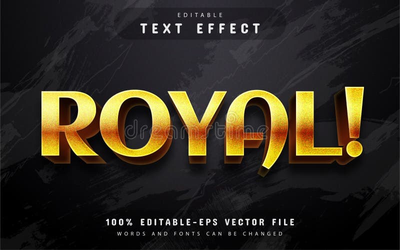Gold Royal Text Effect Editable Stock Vector - Illustration of style ...