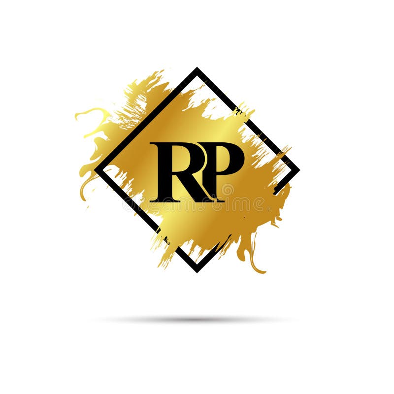 Gold RP Logo Symbol Vector Art Design Stock Illustration - Illustration ...