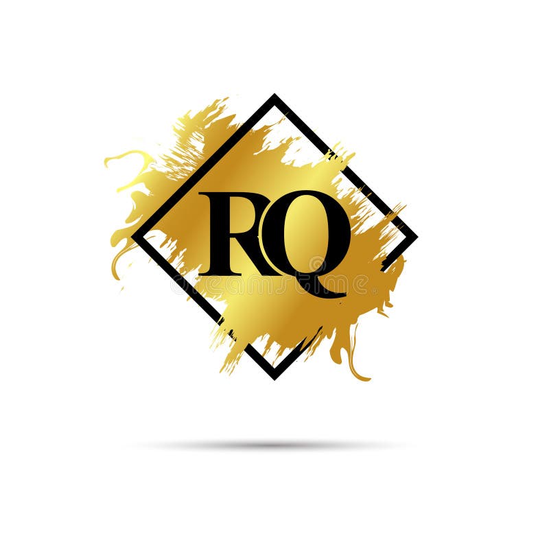 Gold RQ Logo Symbol Vector Art Design Stock Illustration - Illustration ...