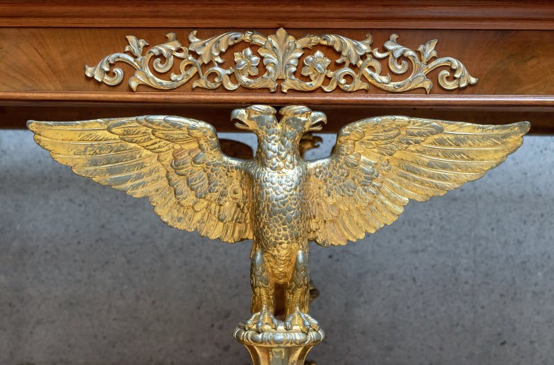Gold Russian Double-headed Eagle. Stock Image - Image of heraldry ...