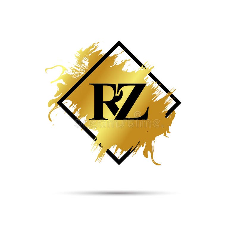 Gold RZ Logo Symbol Vector Art Design Stock Illustration - Illustration ...