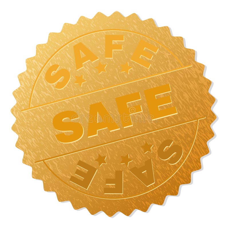 Gold SAFE Award Stamp stock vector. Illustration of stamp - 134710382