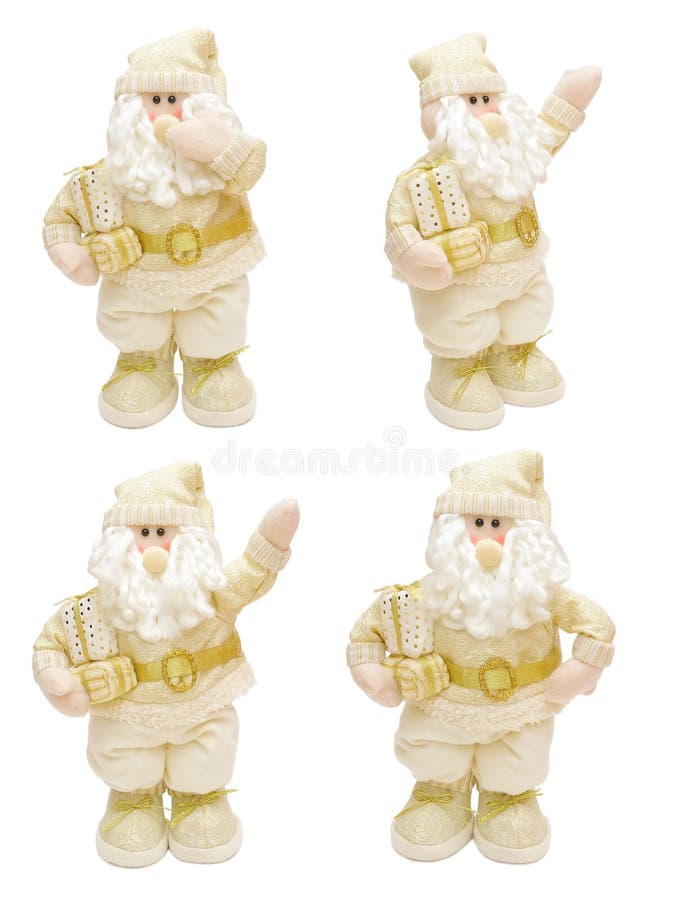 Gold Santa Claus stock photo. Image of white, happy, greeting - 34658442