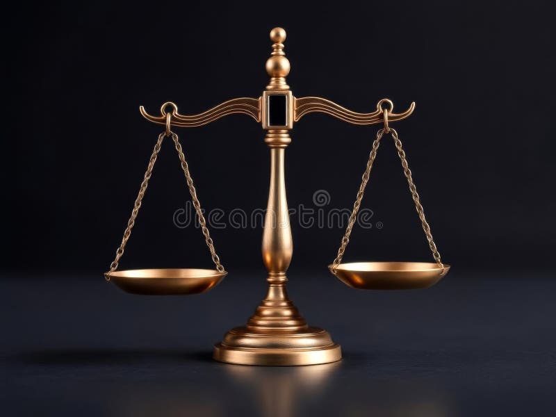 Gold Scale with Two Chains Hanging from it Stock Photo - Image of ...