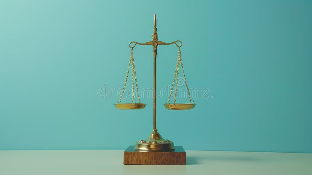 A Gold Scale with Two Equal Sides Stock Photo - Image of decoration ...