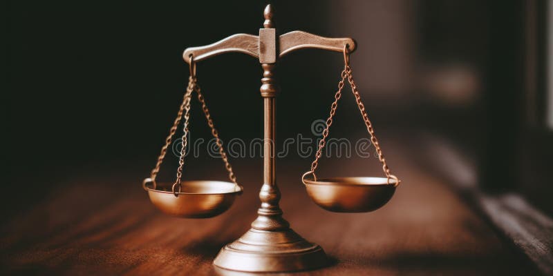 A Gold Scale with Two Scales on it. Generative AI Image. Stock ...