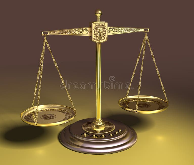 Gold scales stock illustration. Illustration of metal - 10238951