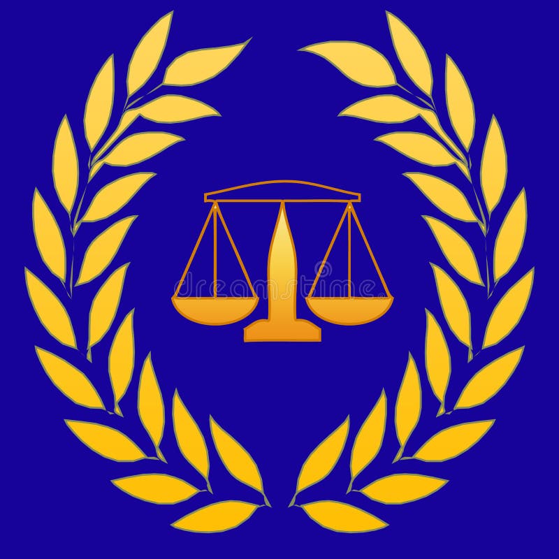 Gold scales stock vector. Illustration of graphic, laurel - 2581183