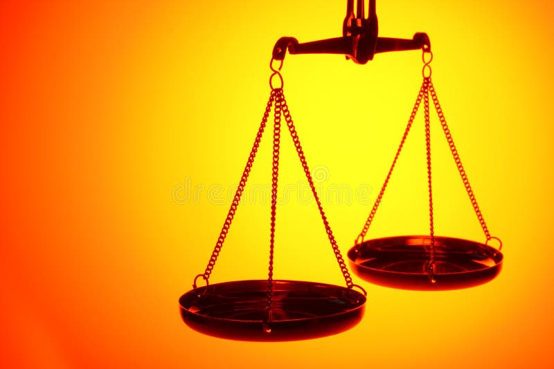 Gold scales stock photo. Image of side, measuring, contour - 5765222