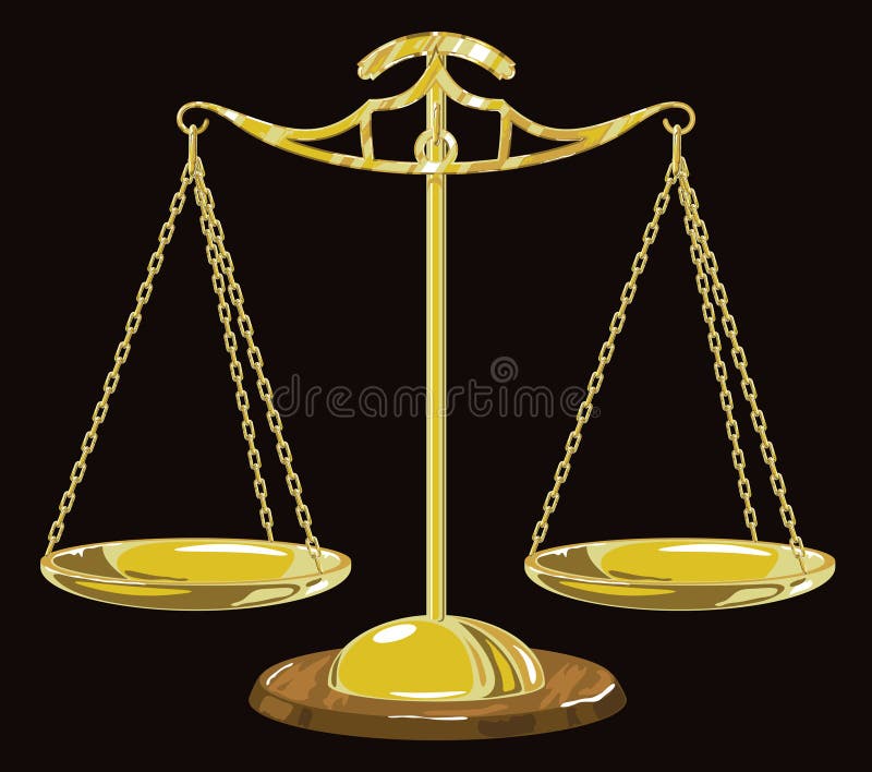 Gold scales stock vector. Illustration of graphic, laurel - 2581183