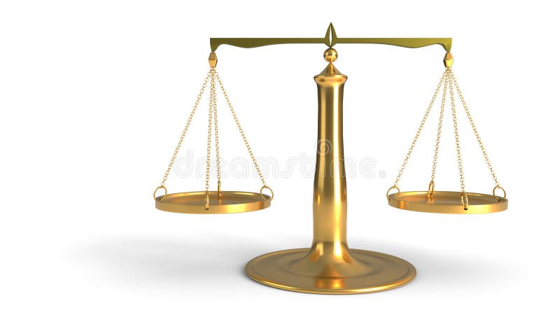 Gold Scales on White, 3d Rendering Stock Illustration - Illustration of ...