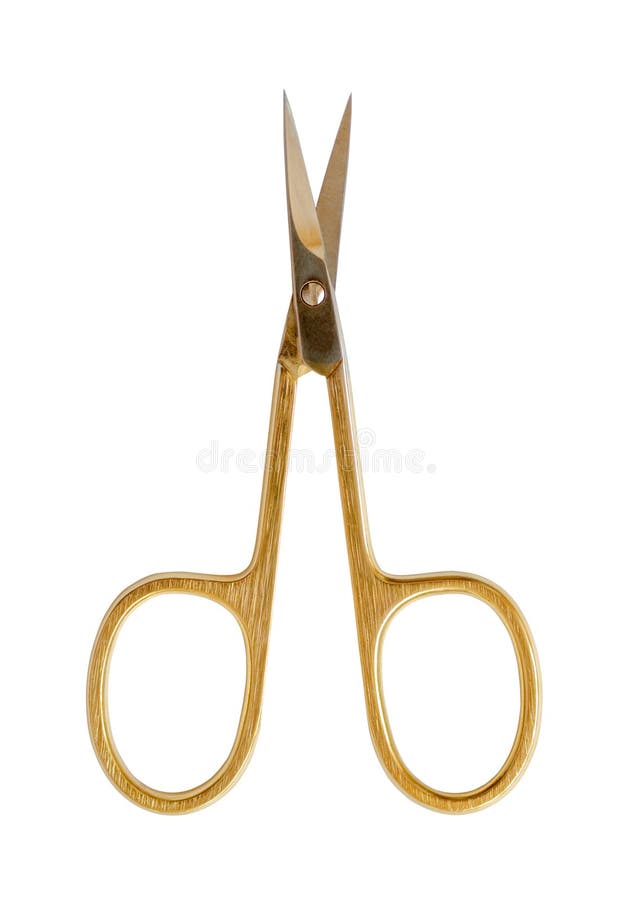 Gold scissors for manicure stock photo. Image of sanitary - 57739296