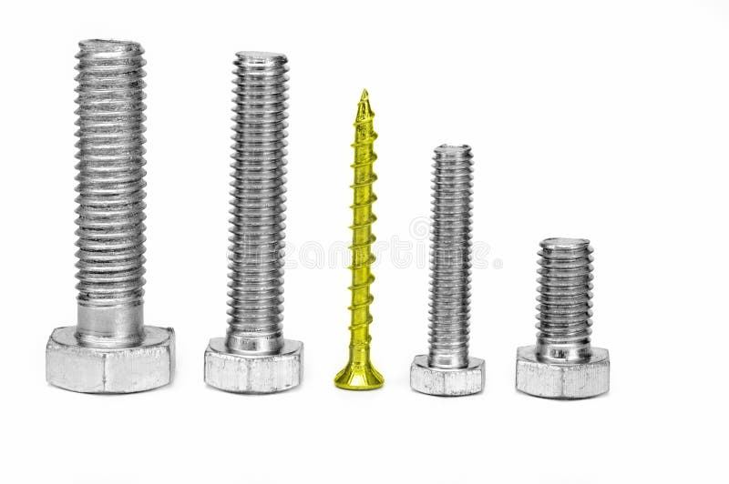 Gold between bolts. stock photo. Image of detail, hardened - 2665006