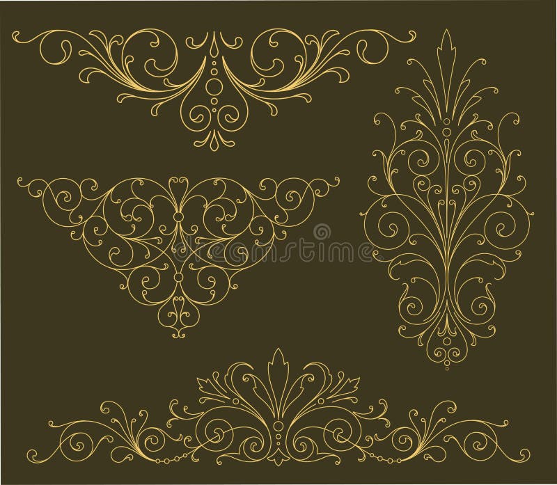 Victorian Scroll Ornaments stock vector. Illustration of ornate - 27598593