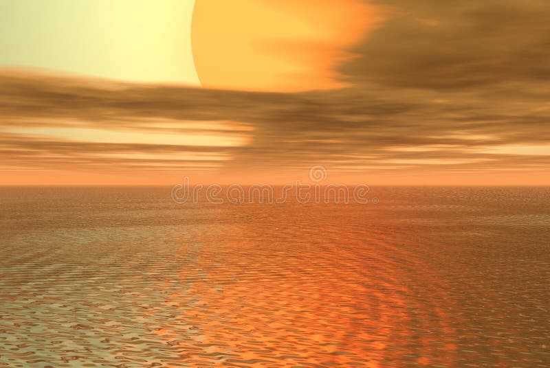 Gold sea stock illustration. Illustration of wallpaper - 909677