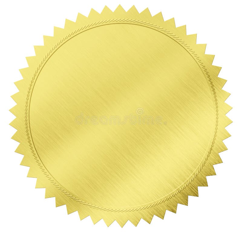 Gold Seal logo stock vector. Illustration of medal, banner - 22180876