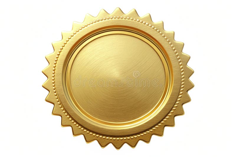 Gold Seal Label with Clipping Path Included Stock Illustration ...
