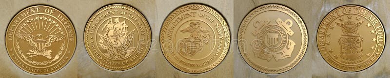 Gold Seal for Military Armed Forces Stock Photo - Image of insignia ...