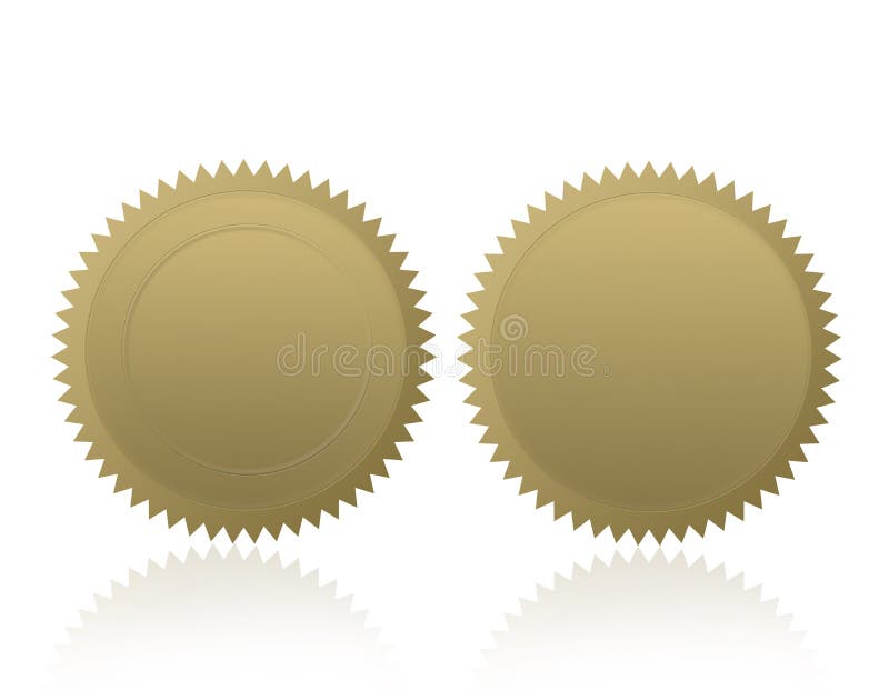 Gold Seal /Stamp /Medal Blank Stock Illustration - Illustration of ...