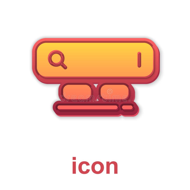 Gold Search House Icon Isolated on Black Background. Real Estate Symbol ...