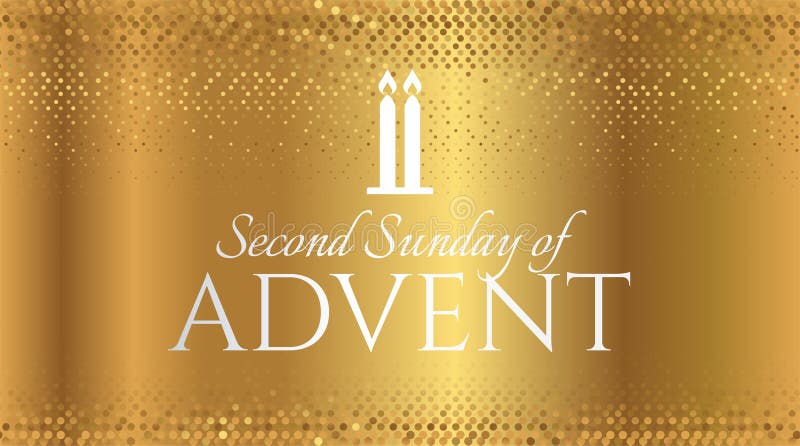 Gold Second Sunday of Advent Background Illustration Design Stock ...