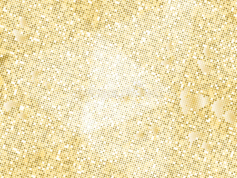 Gold Sequins Texture. Abstract Halftone Background. Vector Golden ...