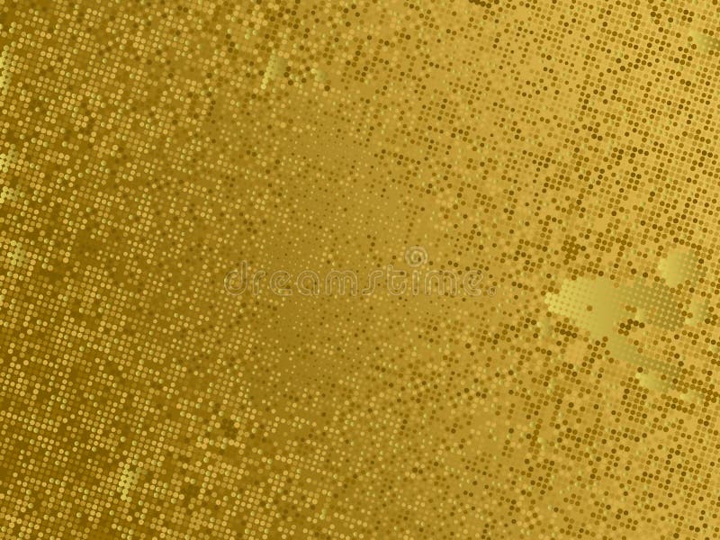 Gold Sequins Texture. Abstract Halftone Background. Vector Golden ...